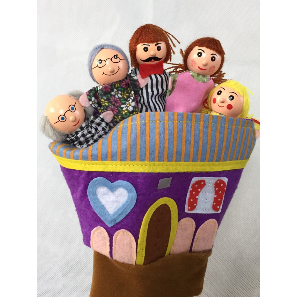Story Finger Puppet Hand Toys Plush Soft Puppet Patung boneka jari ...