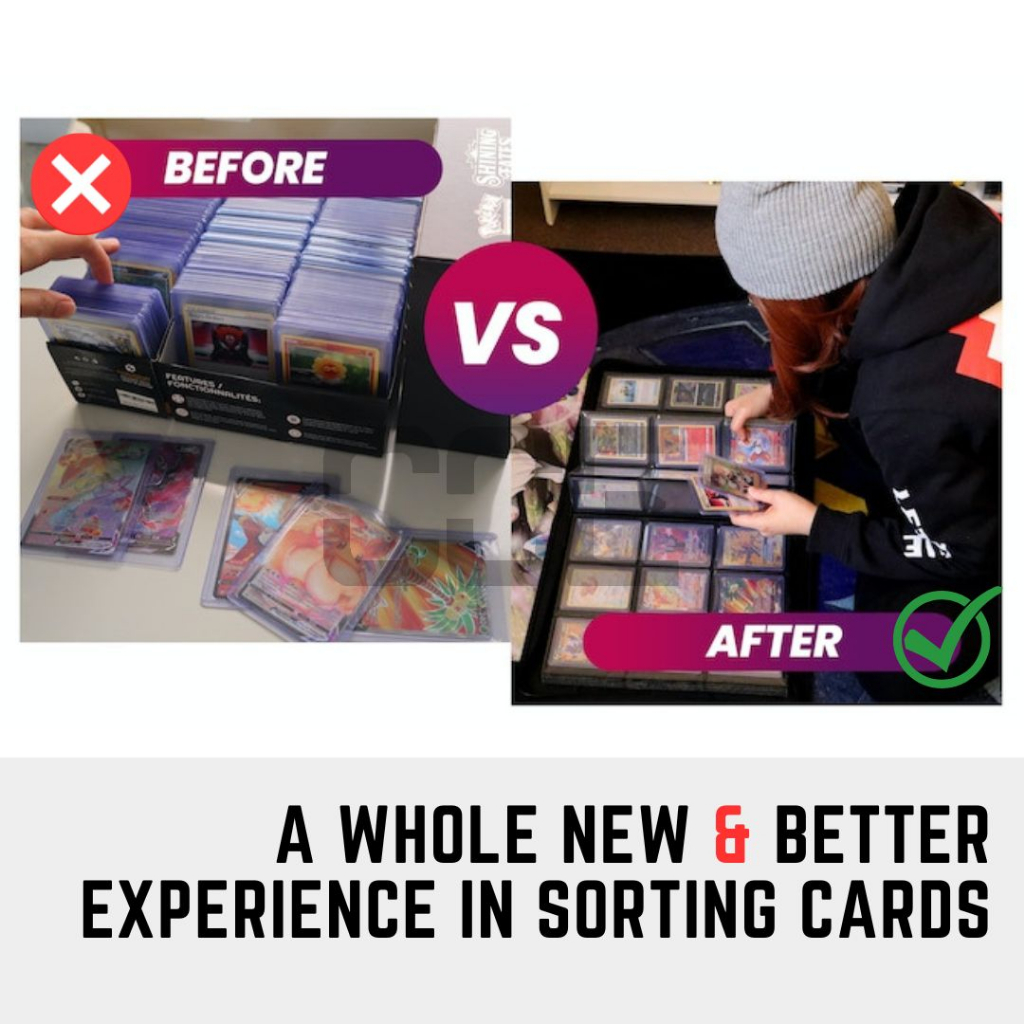 Black Texturized Toploader Binder 3X3 2X2 Zipper Ringless 35pt Hard ...