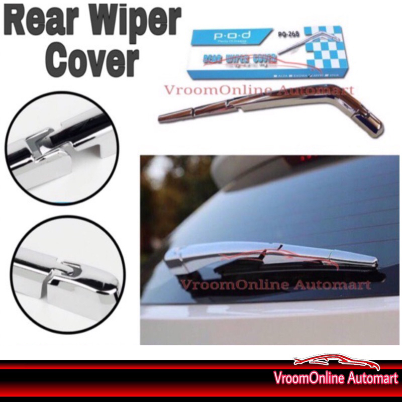 Rear Wiper Chrome Cover (Alza , Myvi , Exora , Viva,Kelisa ,Kenari ...