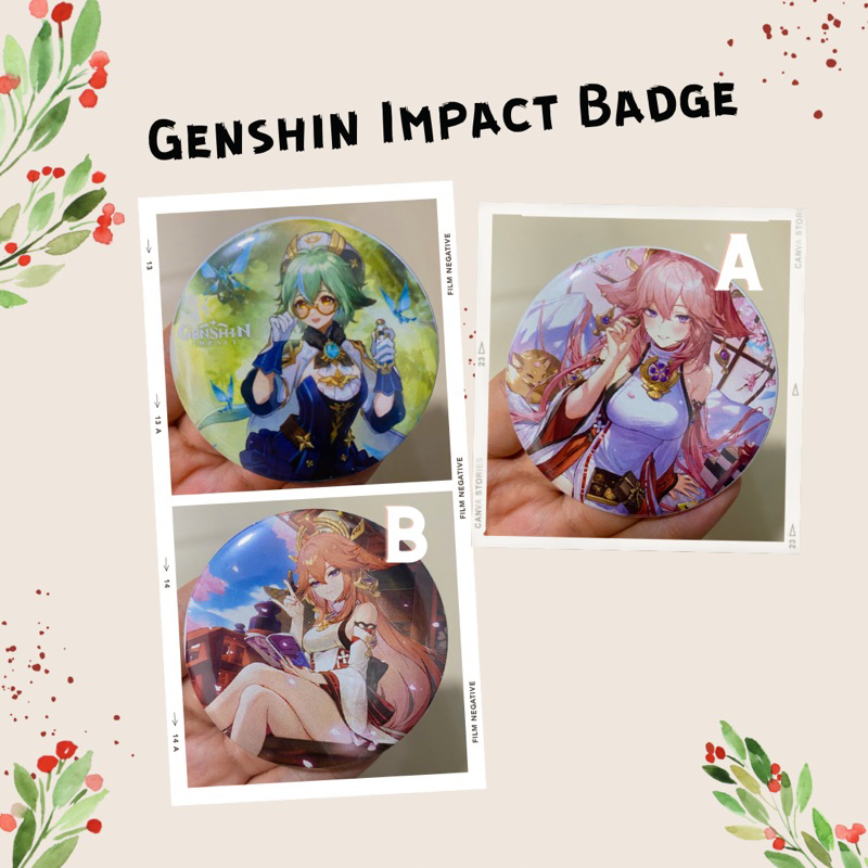Mihoyo Genshin Impact Characters Button Badge Pin 58MM | Shopee Philippines