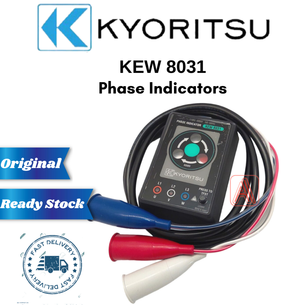 Kyoritsu 8031 Digital Phase Indicator with open phase checker. ~ 12 ...