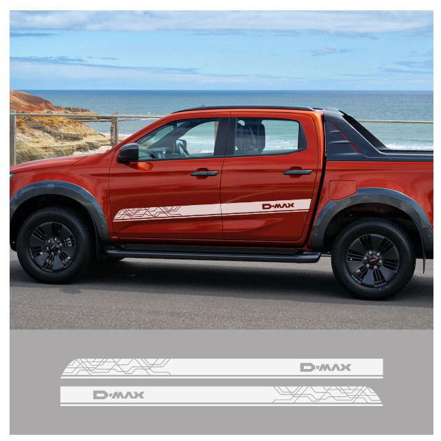 Pickup Door Side Stripes Stickers For Isuzu Dmax D Max Truck Body Vinyl ...