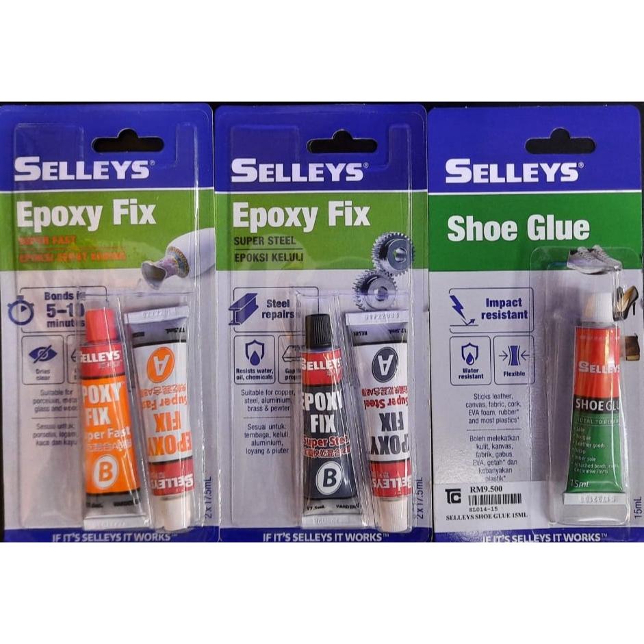 Selleys Epoxy Fix Super Fast 2 x 17.5ml / Epoxy Fix Super Steel 2x 17 ...