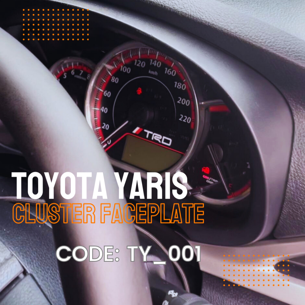 TOYOTA YARIS AUTOMATIC CLUSTER FACE PLATE PANEL METER SPEEDOMETER ...