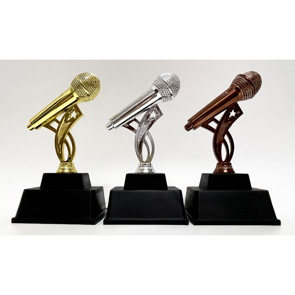 TROFI PLASTIK MIKROFON PF01 PLASTIC TROPHY MICROPHONE | Shopee Philippines