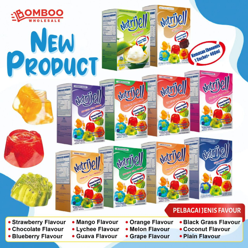 NUTRIJELL AGAR-AGAR PUDDING POWDER/ SERBUK AGAR-AGAR/ JELLY POWDER ...