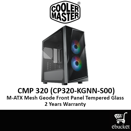 Cooler Master CMP 320 Mesh Geode Front Panel TG Micro-ATX Casing (CP320 ...