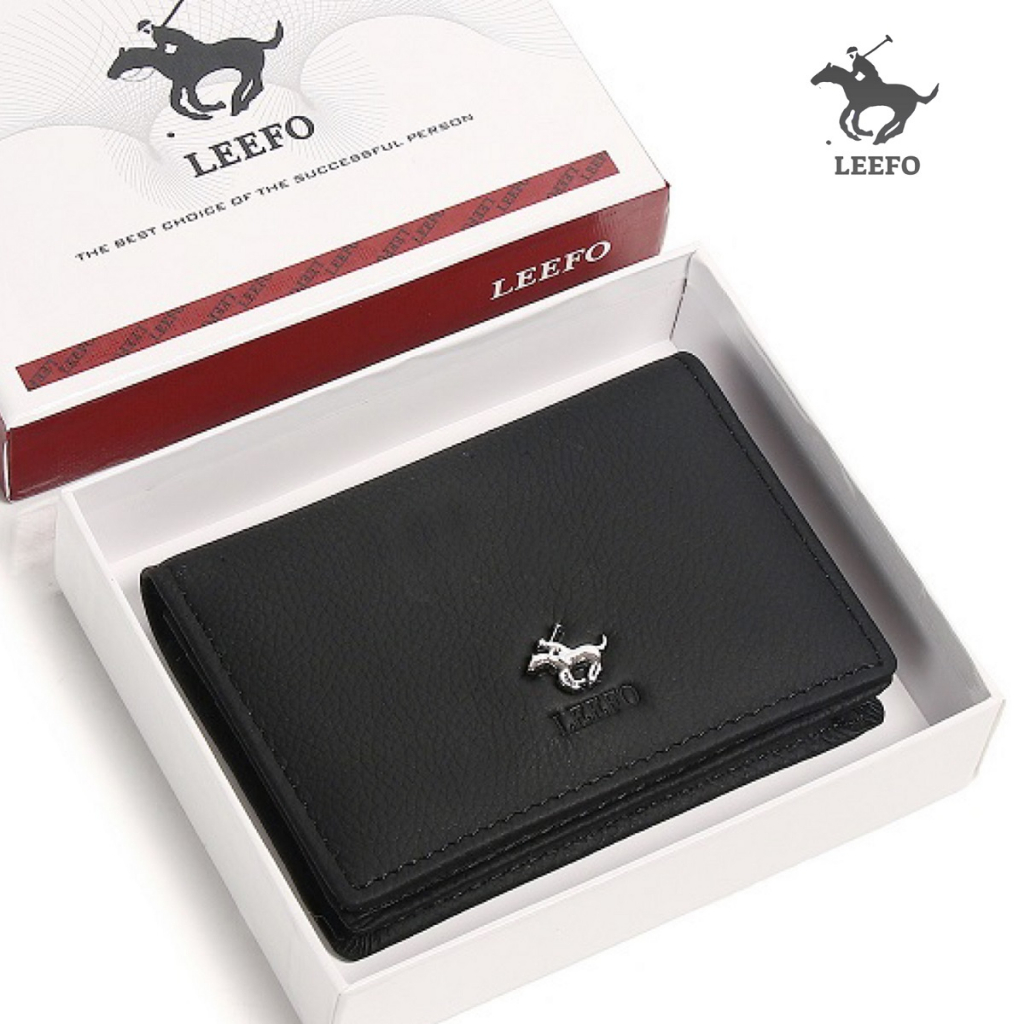 LEEFO Cow Leather Unisex Card Holder Wallet Dompet Unisek Kad Kulit ...