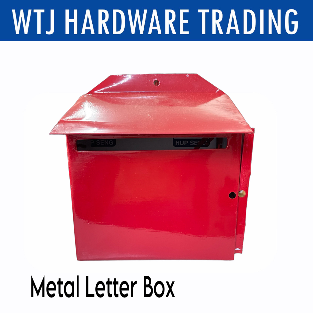 Metal Letter Box Home / Red mail box Home/ Peti Surat Besi Rumah/ Merah ...