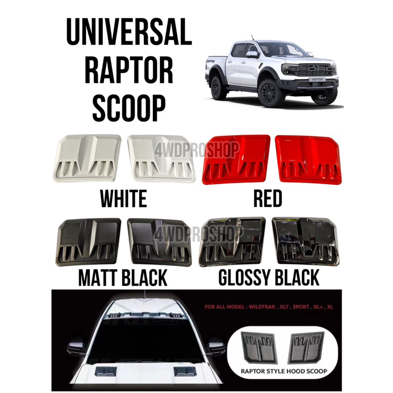 New Raptor V6 Style Bonnet Scoop cover For Ford Ranger T9 XL XLT XLT ...