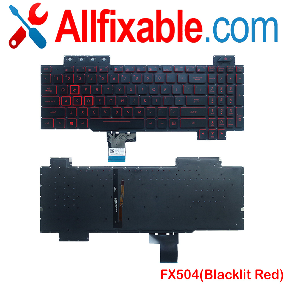 Asus TUF Gaming FX504 FX504GD FX504GE Backlit Red Laptop Replacement ...