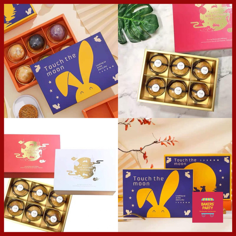 6pcs Mooncake Box Mid-autumn Box 6pcs Mooncake Box Egg Yolk Crisp ...