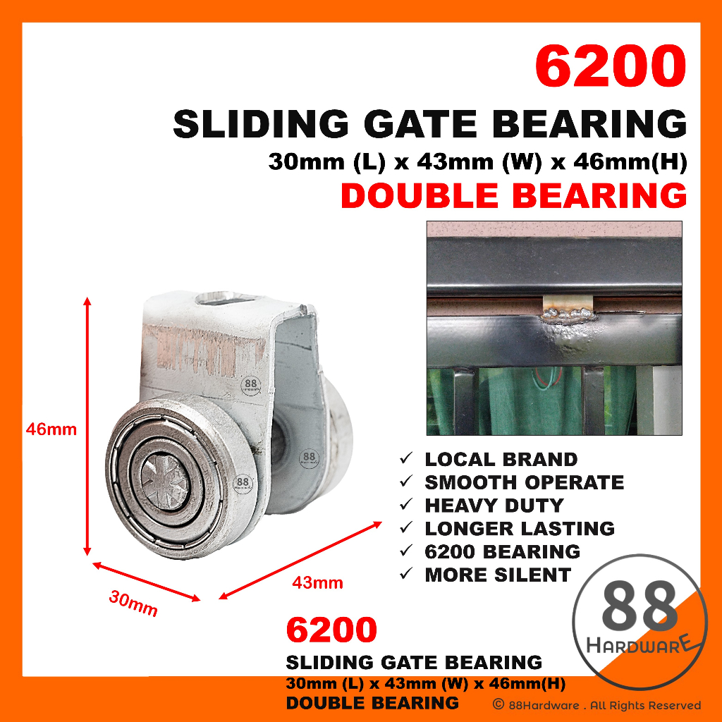 HEAVY DUTY sliding door roller / grill pintu rumah / roller sliding ...