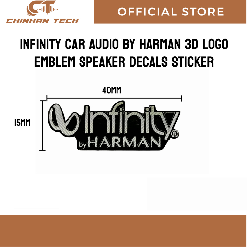 Infinity Car Audio by Harman 3D Logo Emblem Speaker Decals Sticker High ...