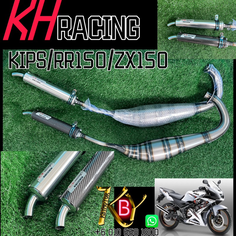KH Racing Exhaust Pipe Kawasaki RR150 / Double R / ZX150 / Ninja 150 RR ...