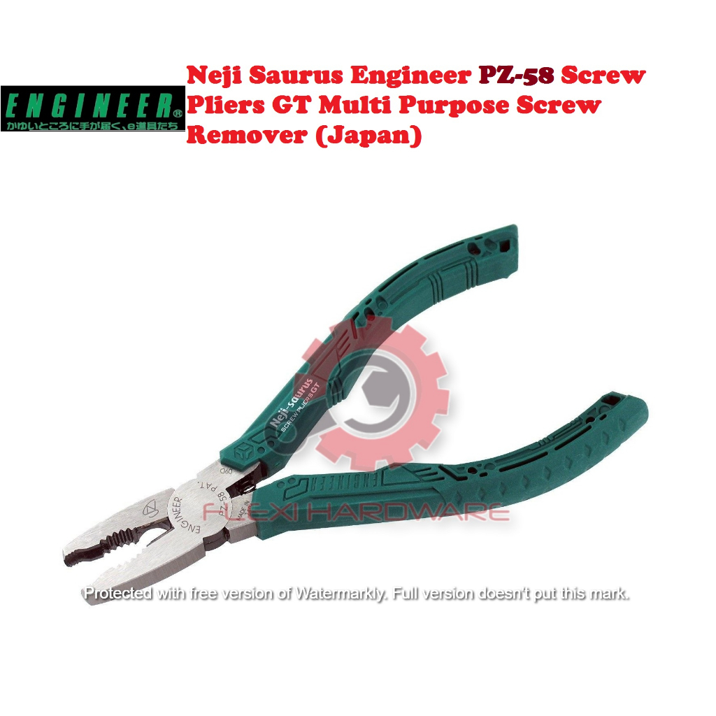 Neji Saurus Engineer PZ-58 Screw Pliers GT Multi Purpose Screw Remover ...