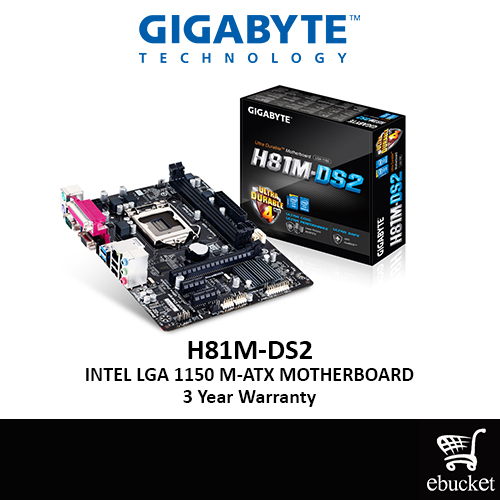 GIGABYTE H81M-DS2 LGA 1150 INTEL M-ATX MOTHERBOARD | Shopee Philippines