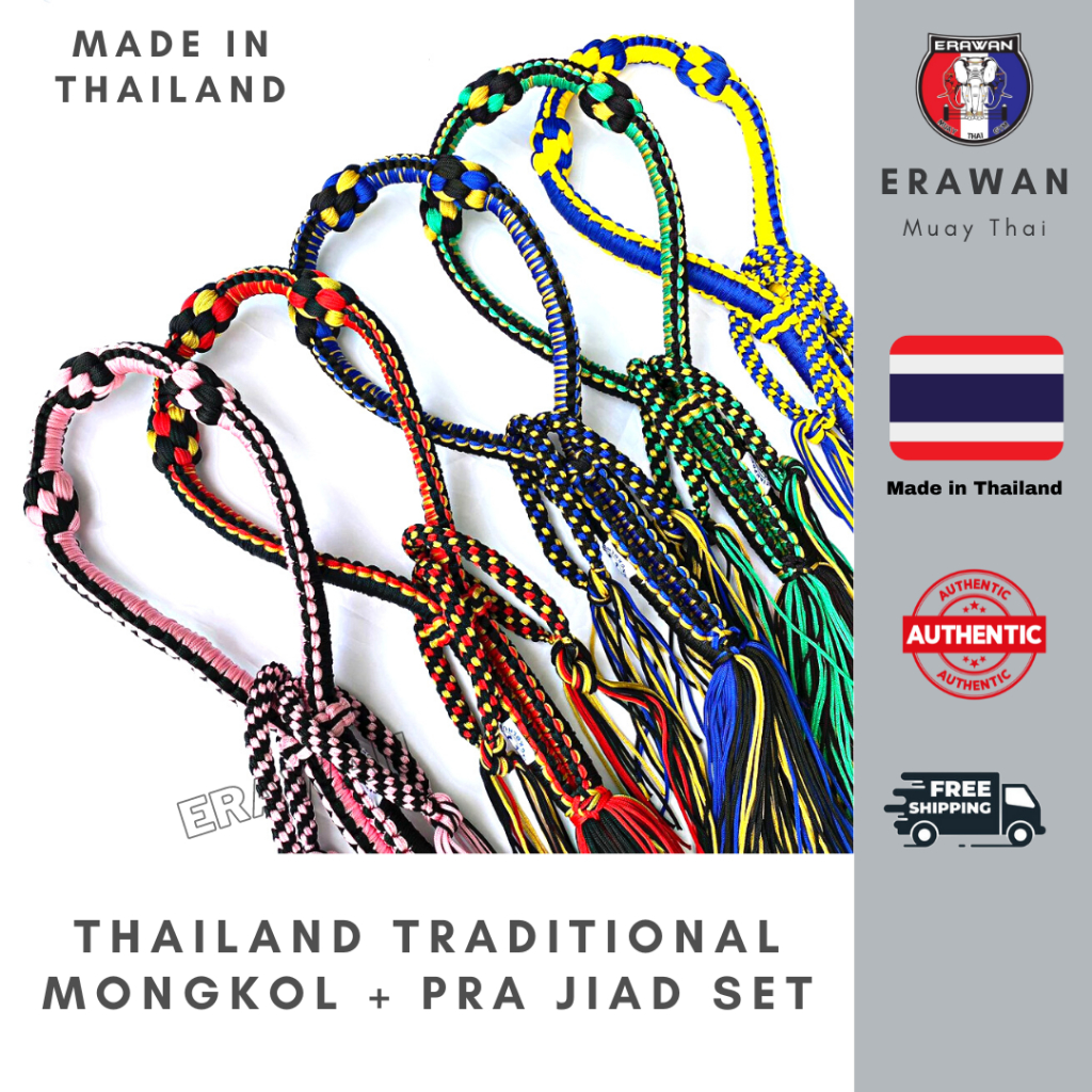 Traditional Muay Thai Mongkol + Pra Jiad Set (3 Balls Design) | Shopee ...