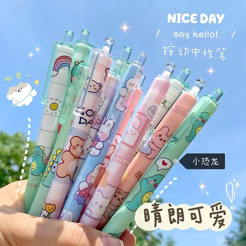 Oemart Cute Hemp Ball Maiden Press Gel Pen Black Ink 0.5mm Student ...