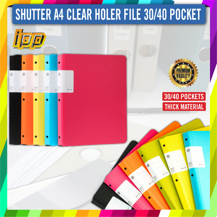 SHUTTER A4 Clear Holder / Premium Quality A4 Display Book 30/40 Pockets | Shopee Philippines