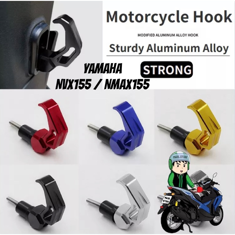 YAMAHA NVX155 AEROX155 NMAX155 CNC MOTORCYCLE HOOK HANGER NVX V1 V2 V3 ...