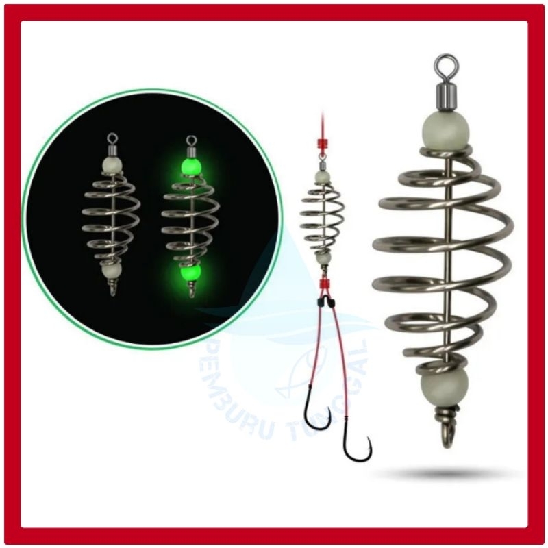 Spring Boom umpan dedak, luminous manek dan tiang swivel tampa mata ...