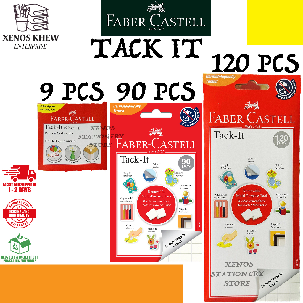 FABER CASTELL TACK IT / FABER-CASTELL TACK IT [ (9PCS/6G) (90PCS/50G ...