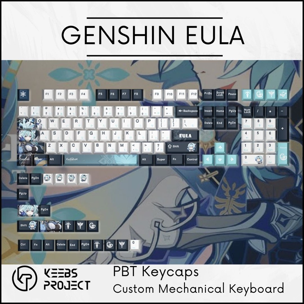 Genshin Impact Eula PBT Keycap Set for Mechanical Keyboard | Shopee ...
