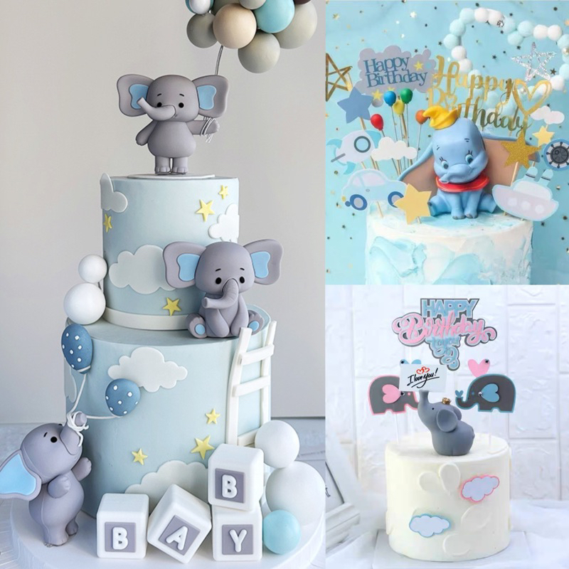 Imochi dumbo Baby elephant Baby decoration elephant cake decoration ...
