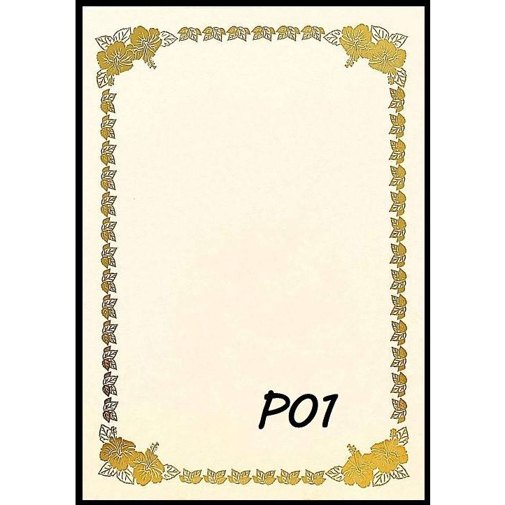 Kertas Sijil / Certificate Paper with Gold Border (10's) | Shopee ...