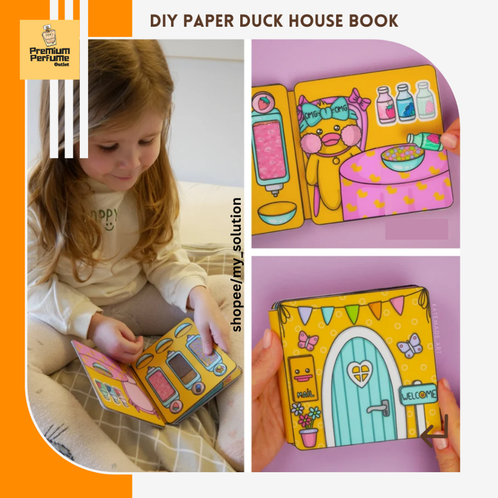 Paper Duck House Book Paper Doll Laminated Template Paper DIY ...