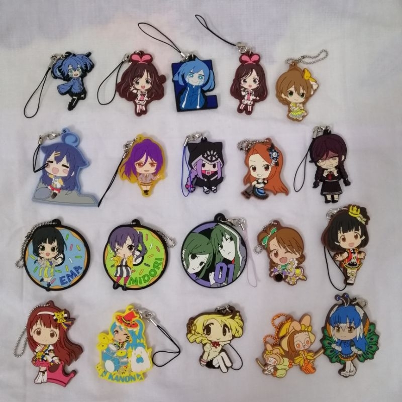 JAPAN ANIME CARTOON girl COLLECTION BANDAI JAPAN RUBBER KEYCHAIN ...
