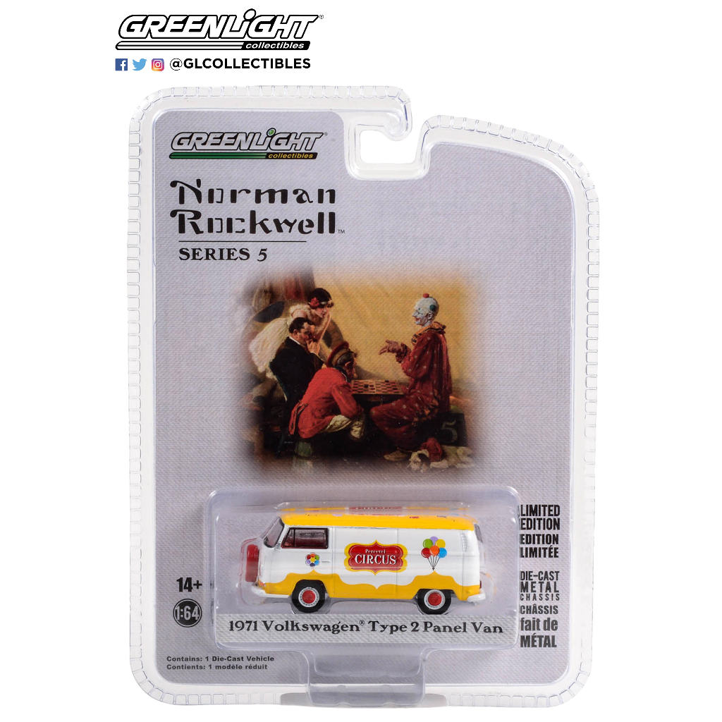 Greenlight Collectibles 1/64 1971 Volkswagen Type 2 Panel Van (NORMAN ...