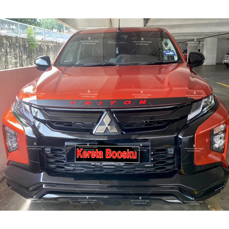 Mitsubishi Triton 2019-2023 Front Bonet Trim Guard Bonnet Protector 1 ...