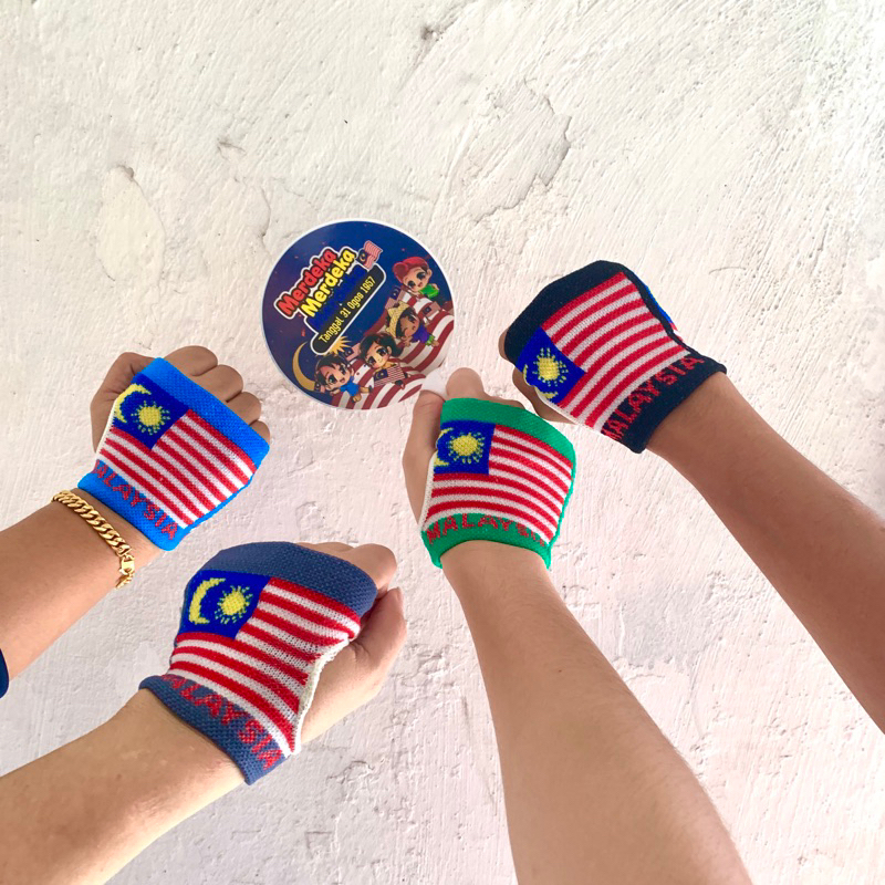 Bendera Merdeka flag merdeka fan pen jalur gemilang wrist band hand ...