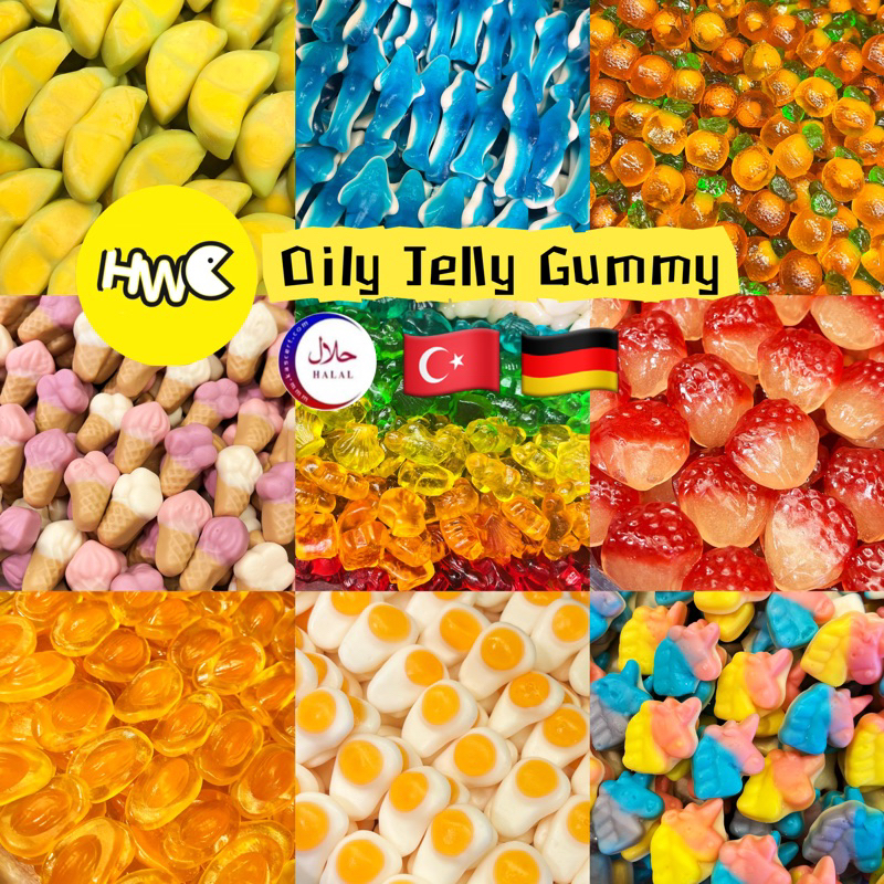 Halal Oily Jelly 100g Quality Gummy Candy Sedap Delicious Turkey Germany 100g hwc snack store ...