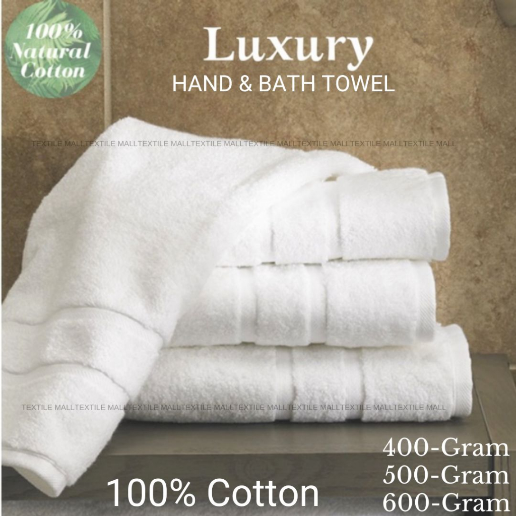 TEXTILE Cotton -100% Cotton 70CM X 140CM (Bath Towel White) Hotel towel ...