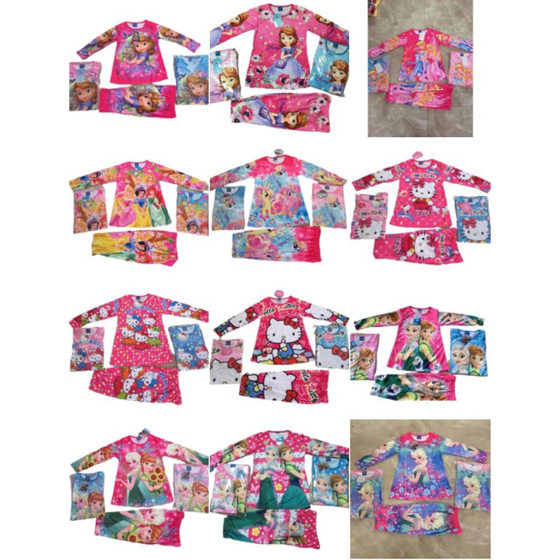 Princess Frozen Anna & Elsa , Sofia , Pony , Hello Kitty Girl Pajamas ...