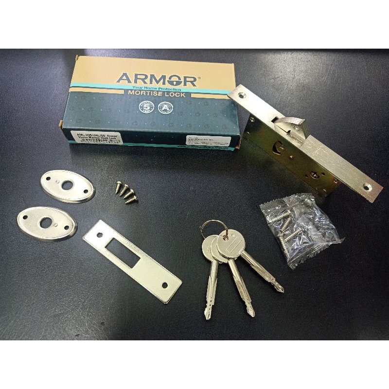 ARMOR AML-H251 Mortise Hook Lock (Stainless steel) | Shopee Philippines