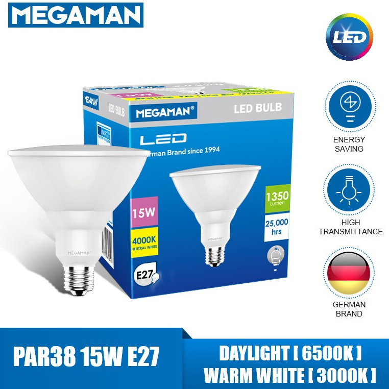 MEGAMAN PAR38 LED Bulb 15W E27 (Screw) Mentol Lampu LED Spotlight ...
