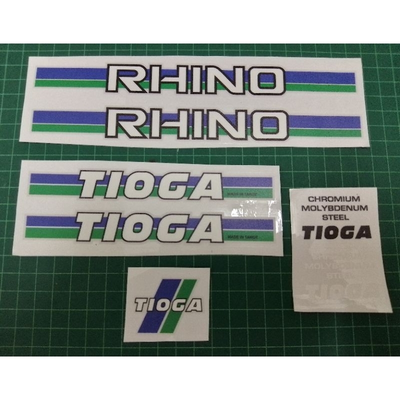 BMX Tioga Rhino Decals Transparent Printed Sticker | Shopee Philippines