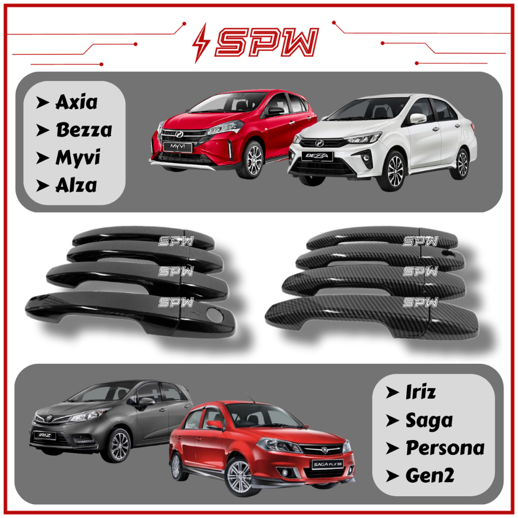 Perodua Axia Bezza Myvi Proton Persona Iriz Saga Door Handle Cover Key/Keyless | Shopee Philippines
