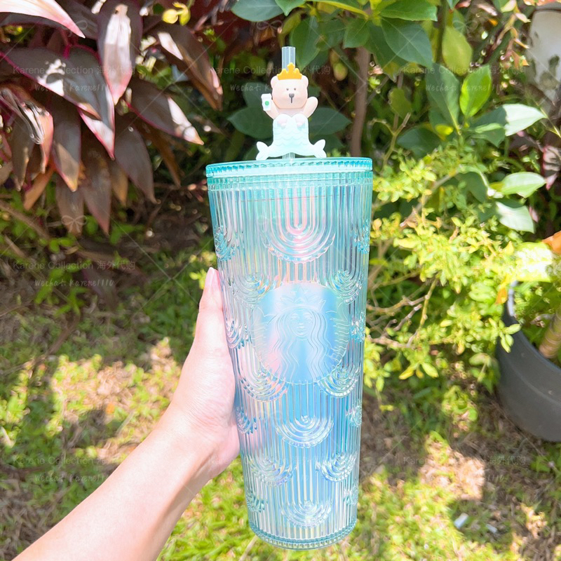Starbucks Taiwan 25th Anniversary Exclusive 2023 Collection Mermaid Scale Cold Cup 710ml 台湾 星巴克 ...