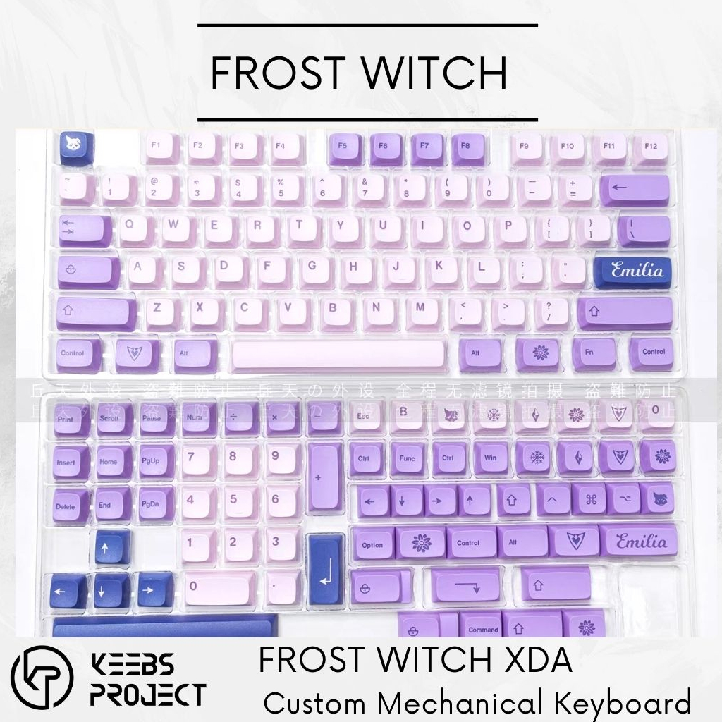 Frost Witch Keycaps XDA PBT Dye Sub Purple Mechanical Keyboard Keebs ...
