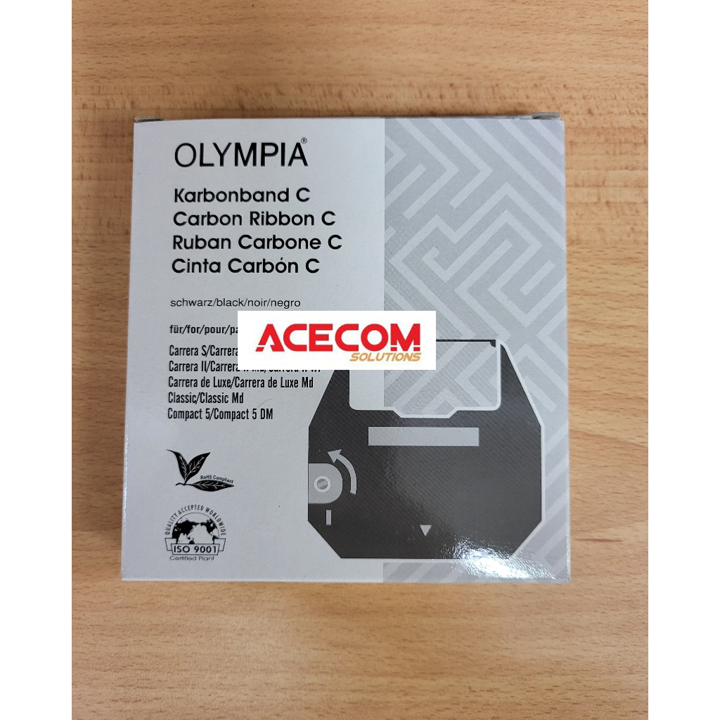 Olympia Carrera Deluxe De Luxe Typewriter Ribbon Compatible Nakajima AX ...
