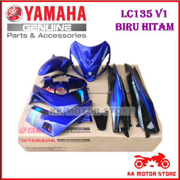 COVER SET / BODY SET YAMAHA LC135 V1 BIRU HITAM BLUE BLACK | Shopee ...