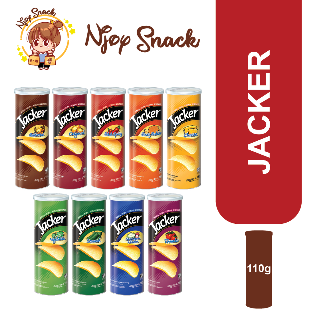 110g JACKER POTATO CRISPS (9 FLAVOUR) | Shopee Philippines