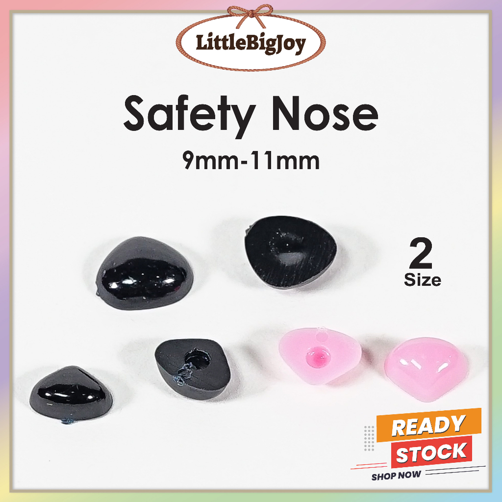 5 Nose Plastic Safety Nose Glue On Crochet Knitting Amigurumi Benang ...