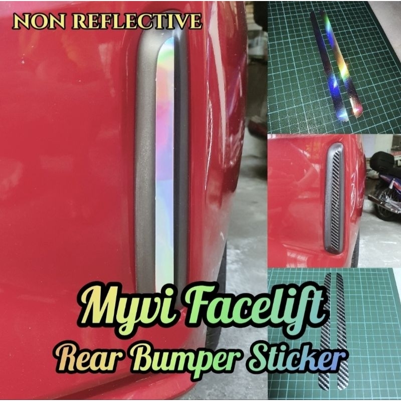 Rear Bumper Sticker for Myvi Facelift (non-reflective) | Shopee Philippines