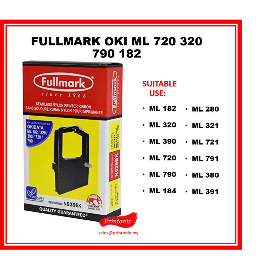 Fullmark OKI 791 790 721 720 390 182 (N639BK) for OKI ML 182 184 186 195 280 320 720 721 790 791 ...